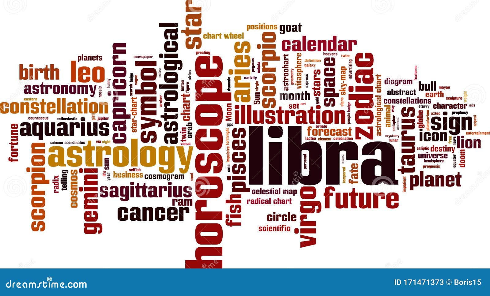 Libra word cloud stock vector. Illustration of cancer - 171471373