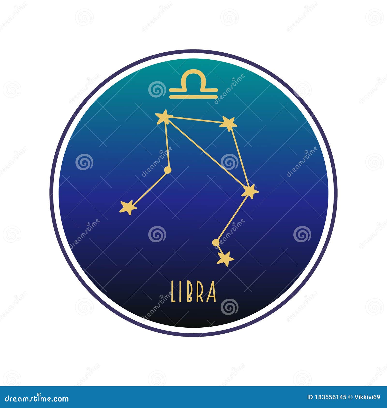 Libra Constellation Illustration