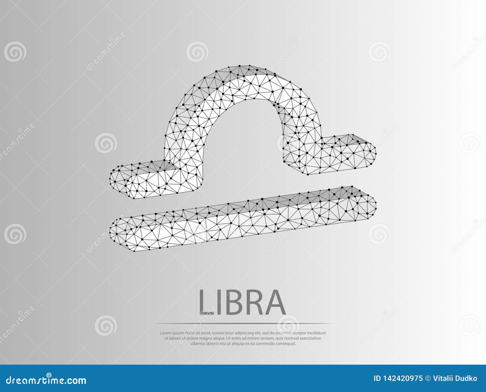 Libra Zodiac 3D Low Poly Abstract Illustration Origami Vector Digit ...