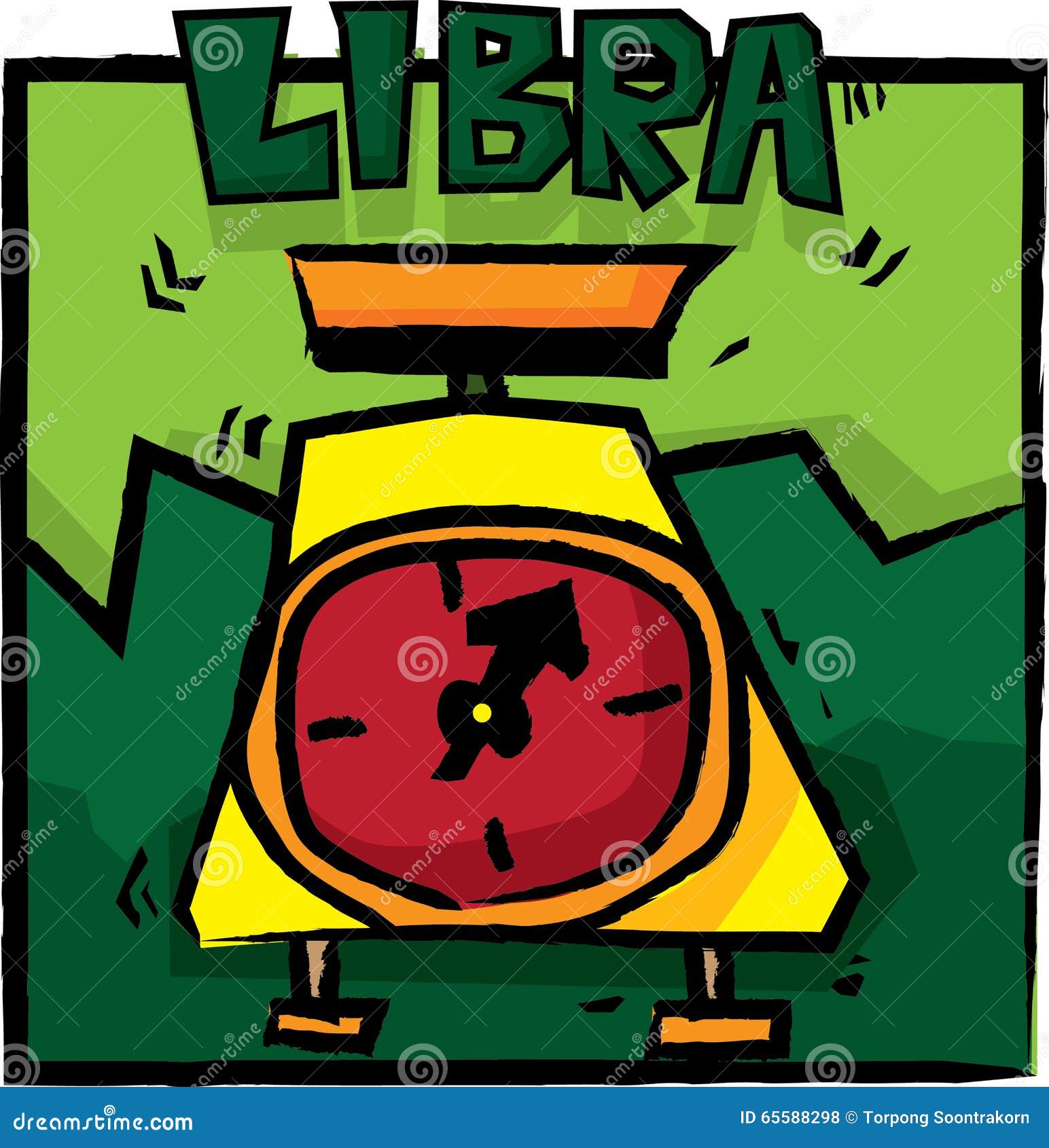 Libra stock illustration. Illustration of green, scales - 65588298