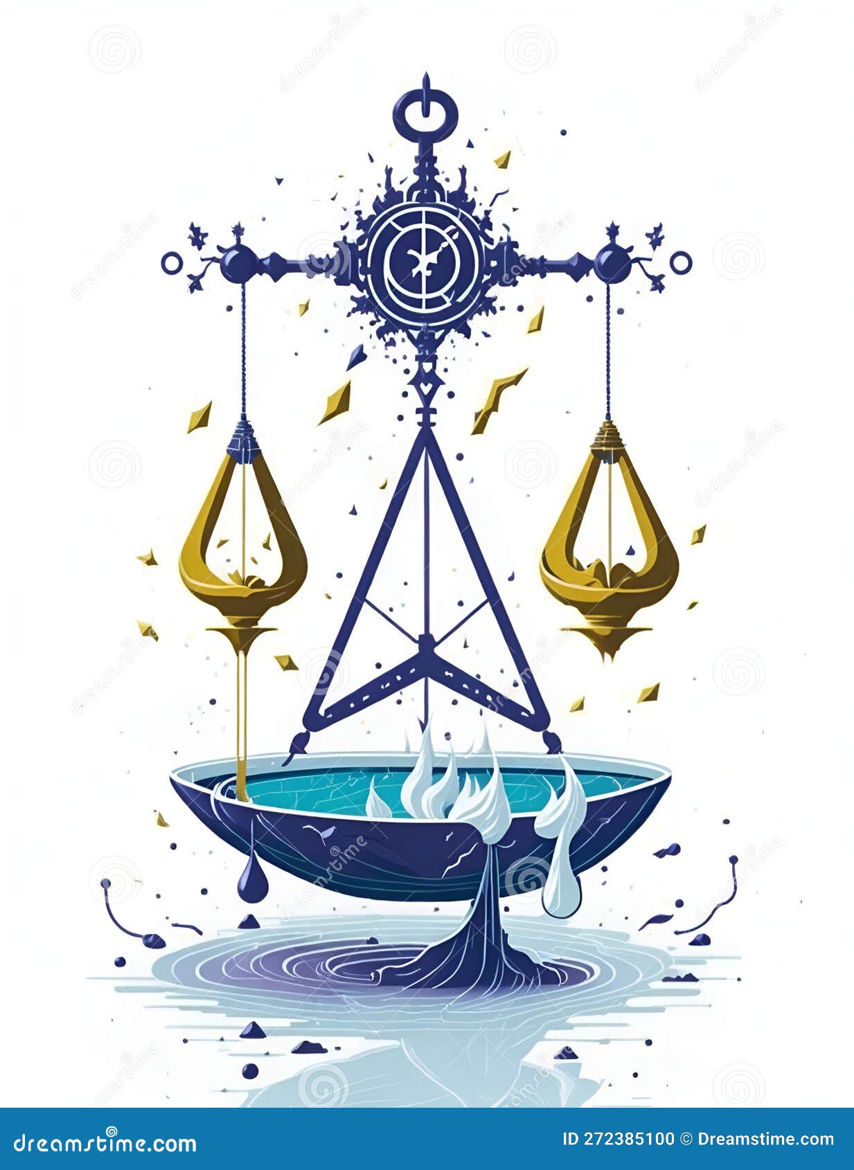 Libra Zodiac Sign. Balance Horoscope Sign Stock Illustration ...