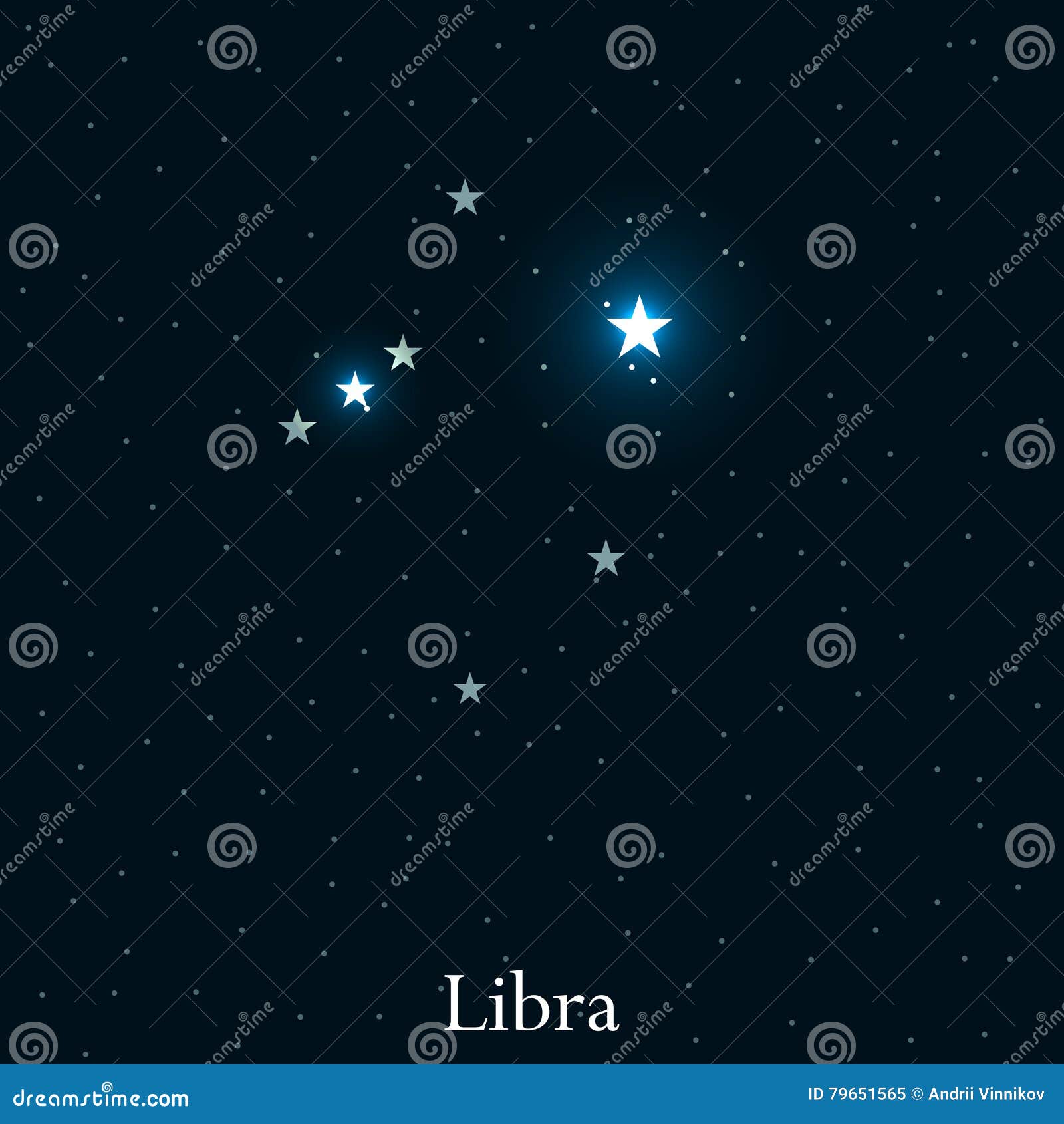 Libra Zodiac Sign. Bright Stars in the Cosmos. Constellation Libra ...