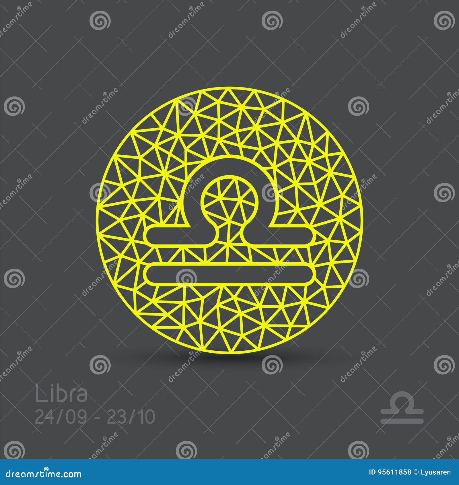 Libra zodiac sign stock vector. Illustration of circle - 95611858