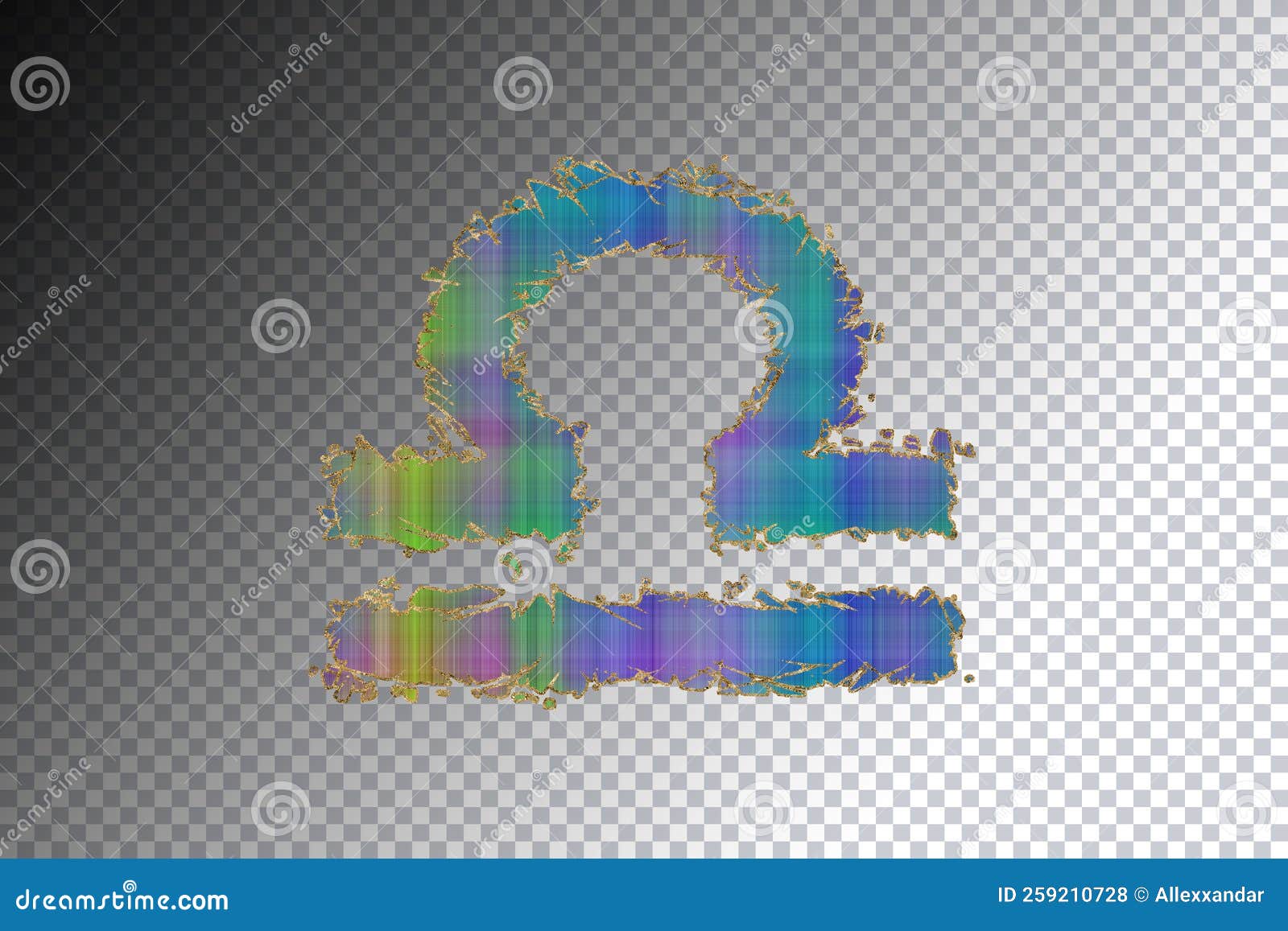 Libra Zodiac Sign, Colorful Symbol Stock Illustration - Illustration of ...