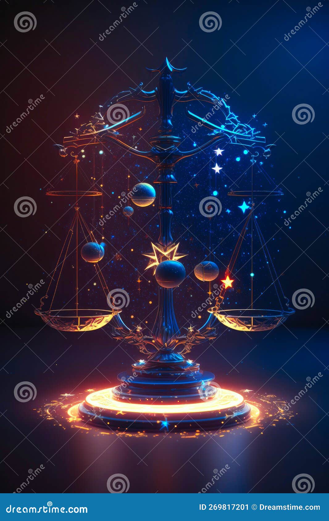 Libra Zodiac Sign Created with Generative AI Technology Stock ...