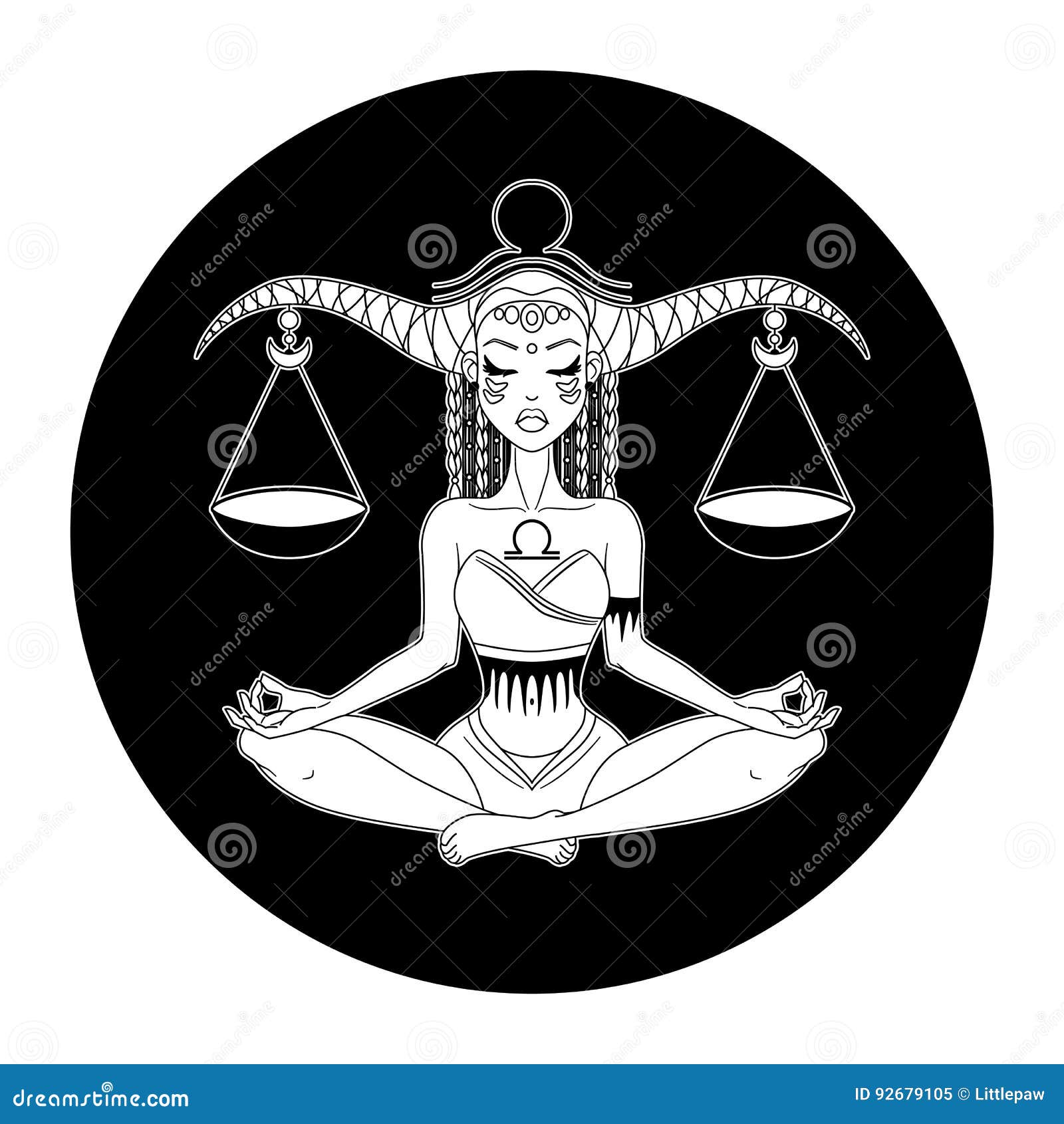 Libra Zodiac Sign, Horoscope Symbol, Vector Illustration Stock Vector ...