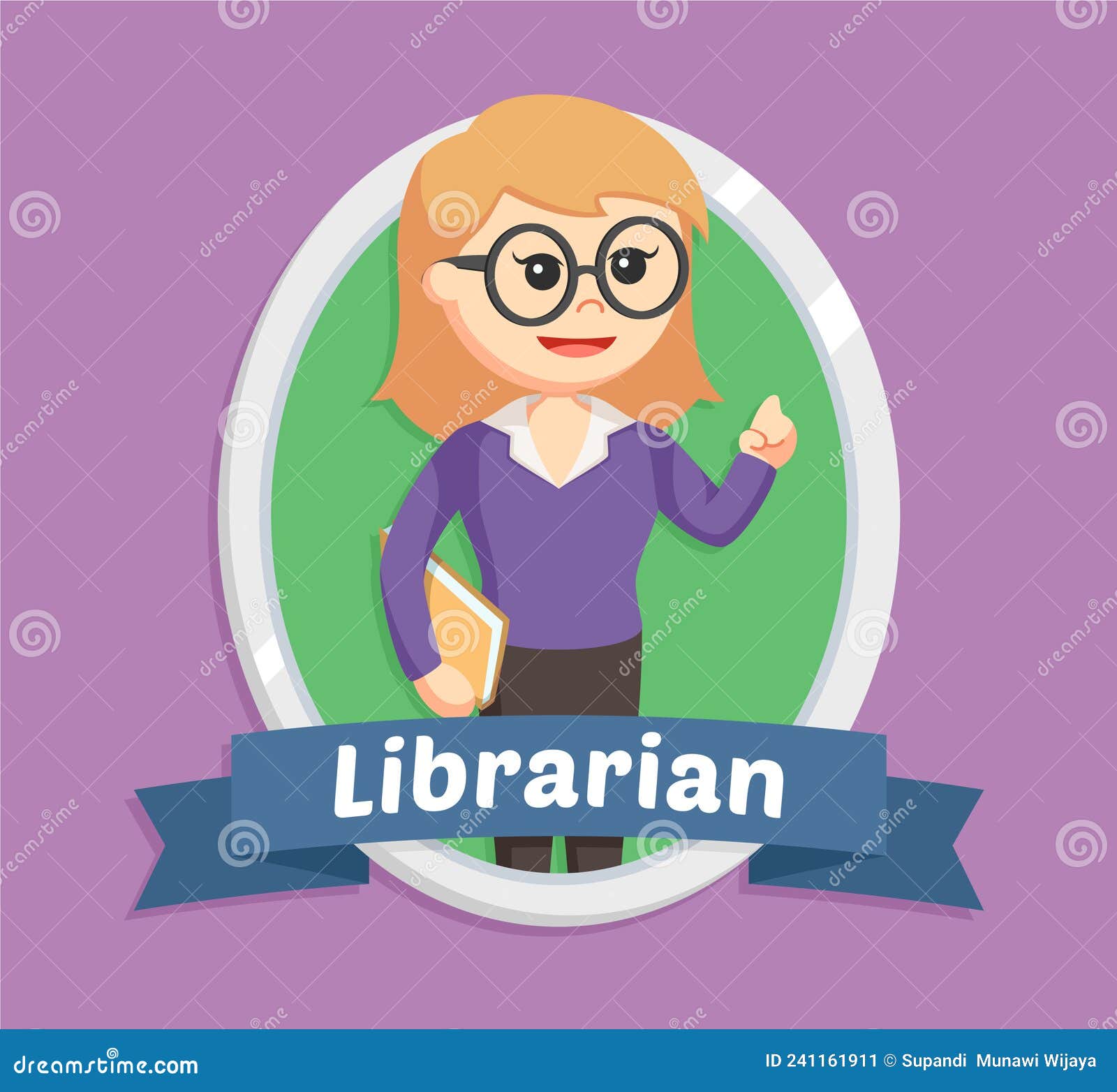 Librarian Character Profession Design Vector Stock Vector ...