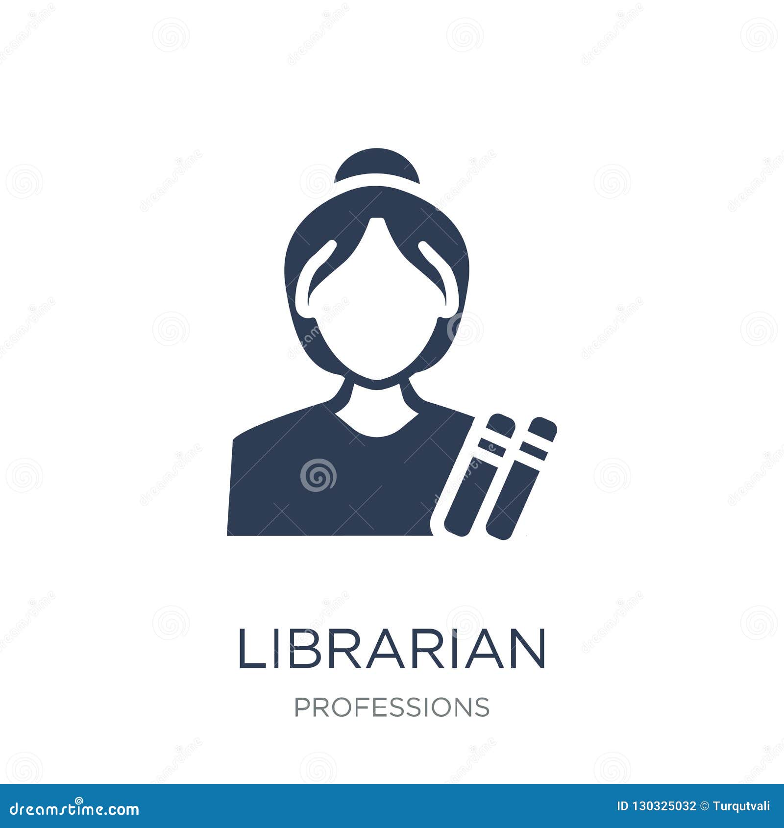 Librarian Icon Of 3 Types Color, Black And White, Outline. Isolated ...