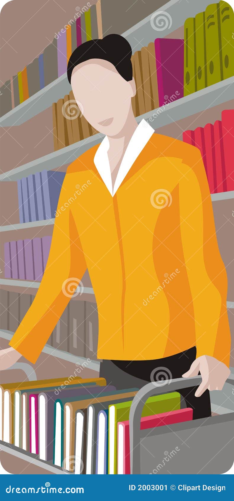 Librarian Illustration stock vector. Illustration of clipart - 2003001