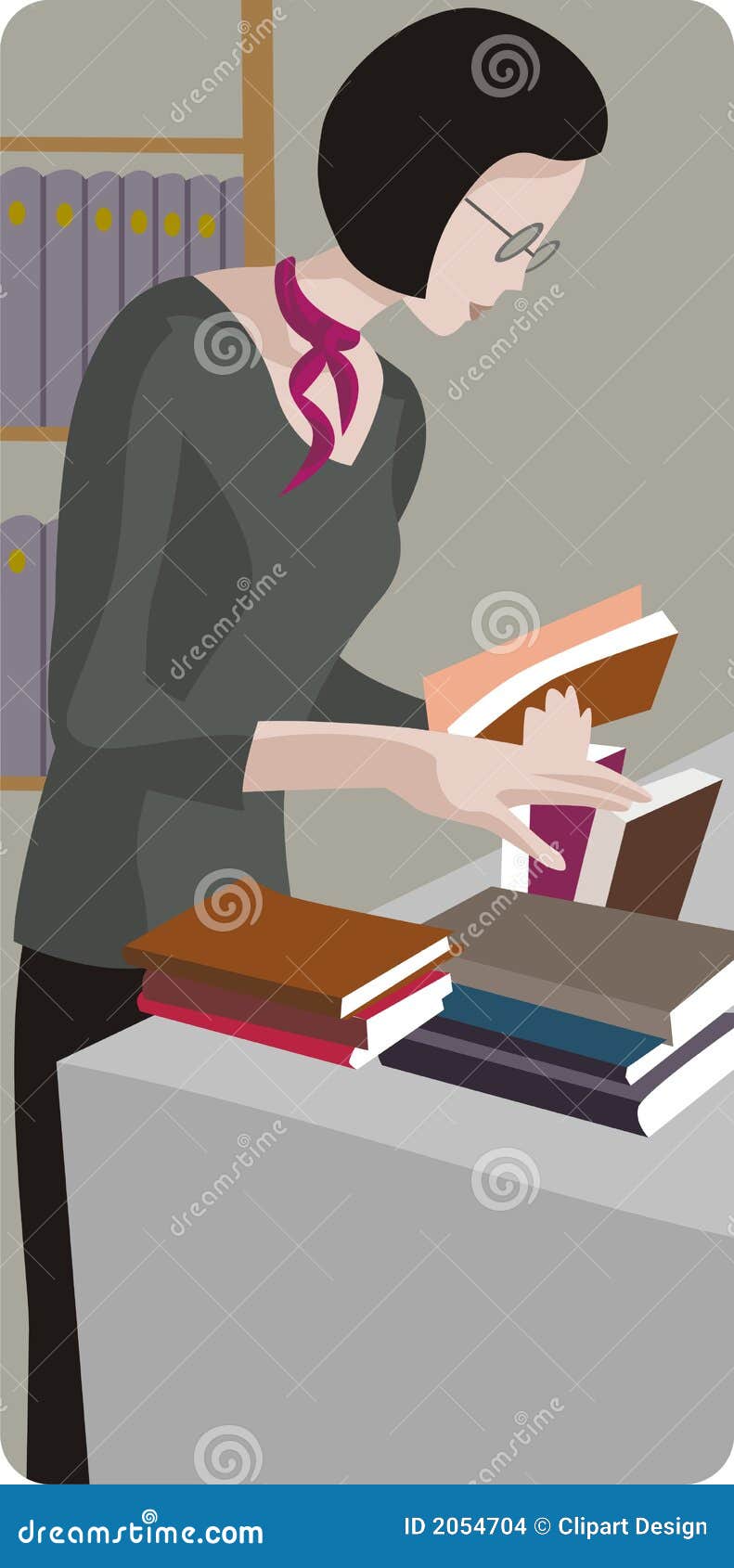Librarian Illustration stock illustration. Illustration of books - 2054704