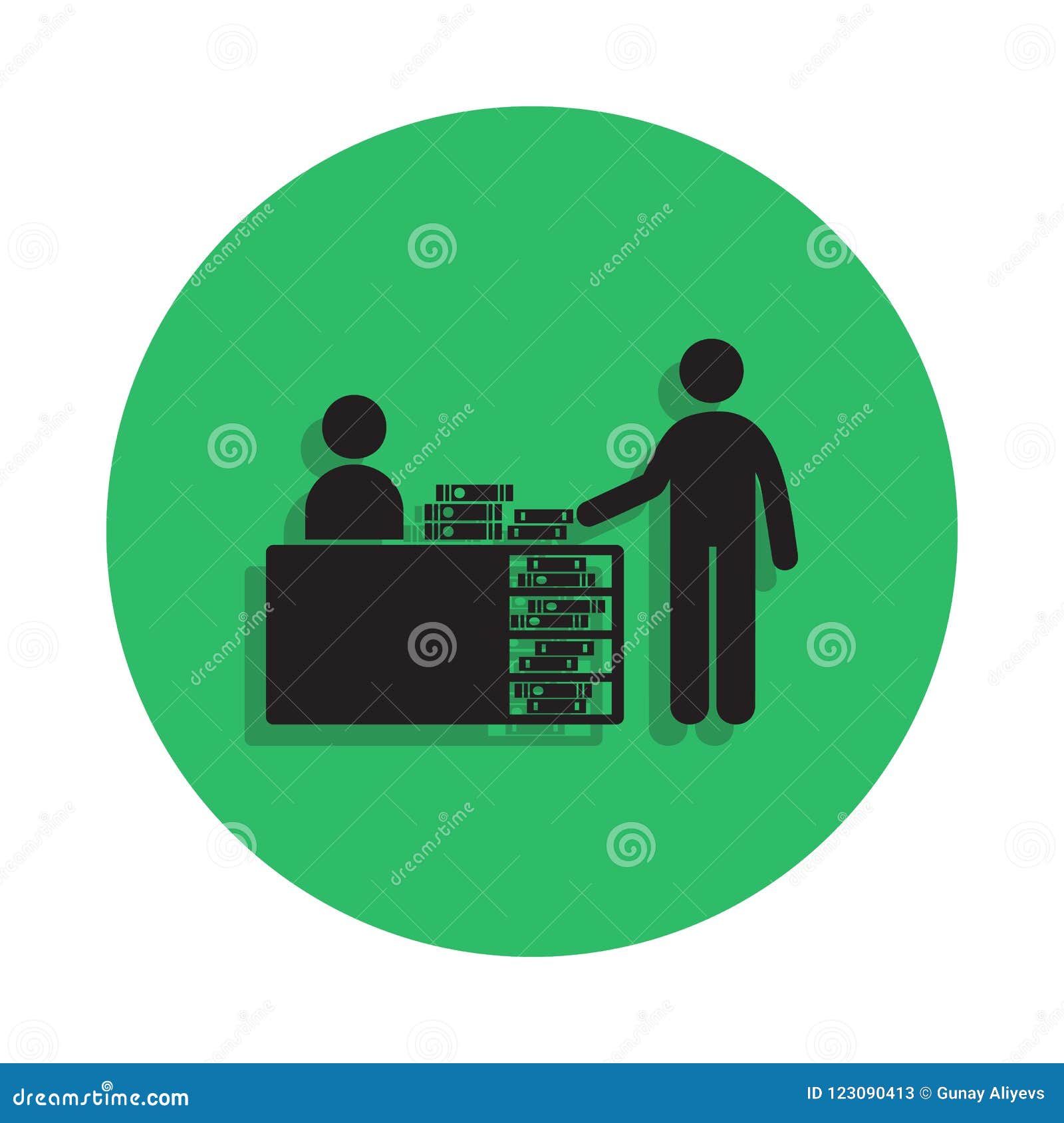 Librarian at the Table Illustration. Element of Library Icon for Mobile ...