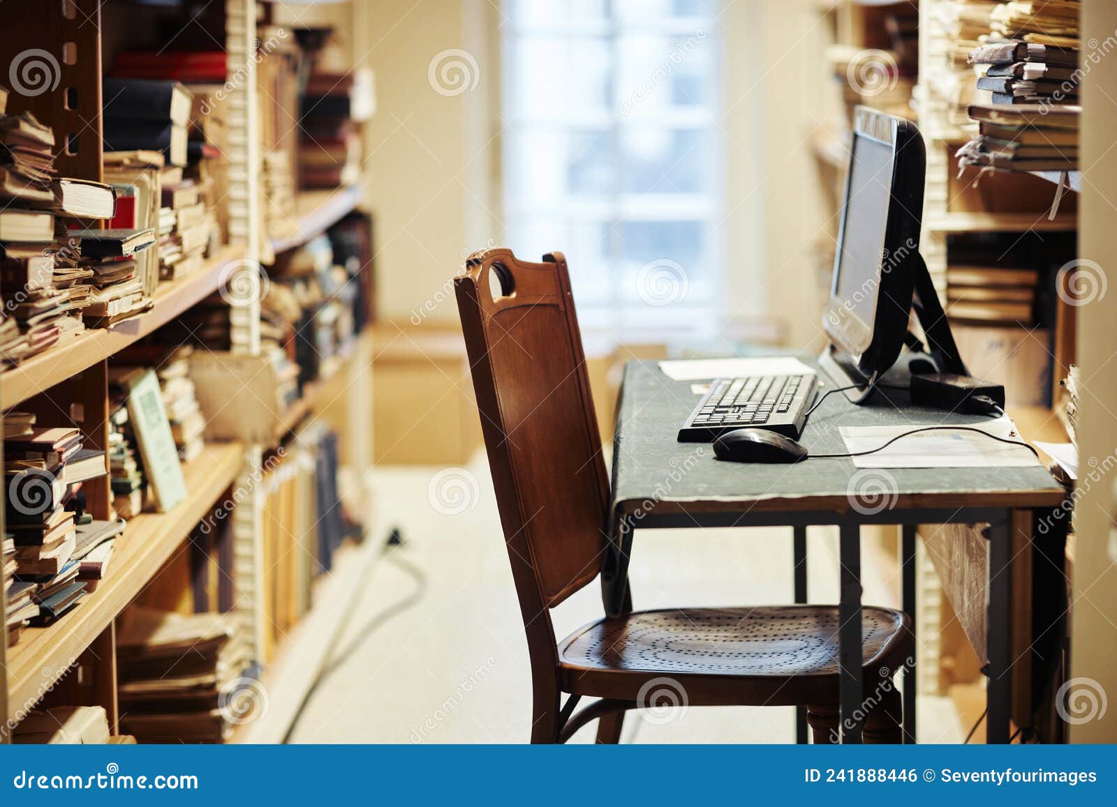 Librarian Work Place stock photo. Image of student, occupation - 241888446