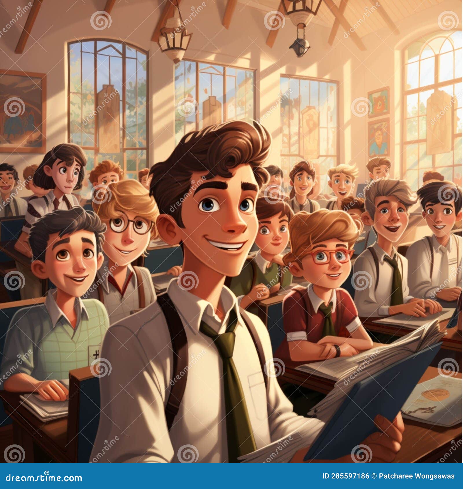 Libraries, Classrooms Cartoon Stock Illustration - Illustration of home ...