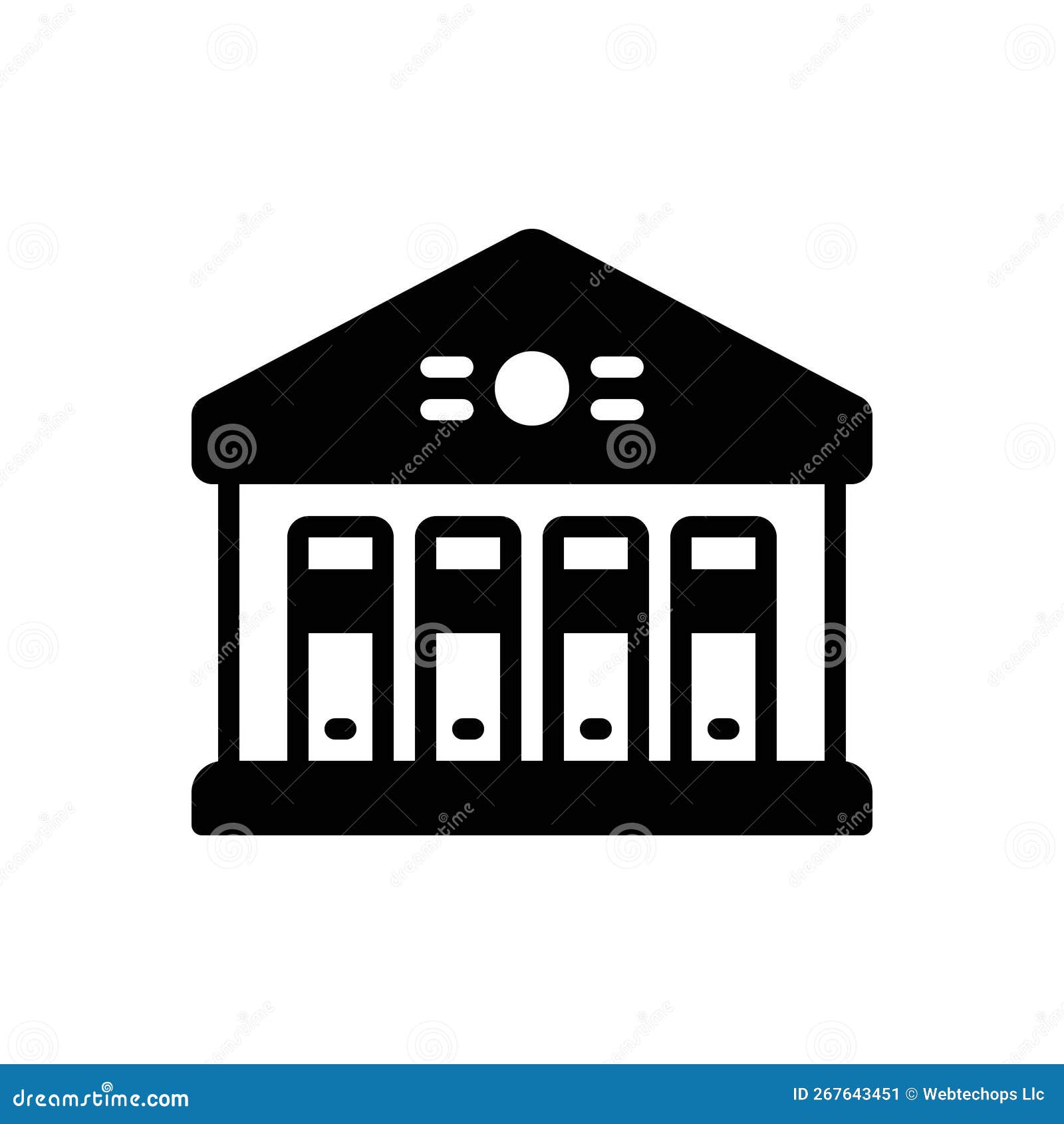 Mix Icon For Libraries, Bookcase And Bookshelf Royalty-Free Stock ...