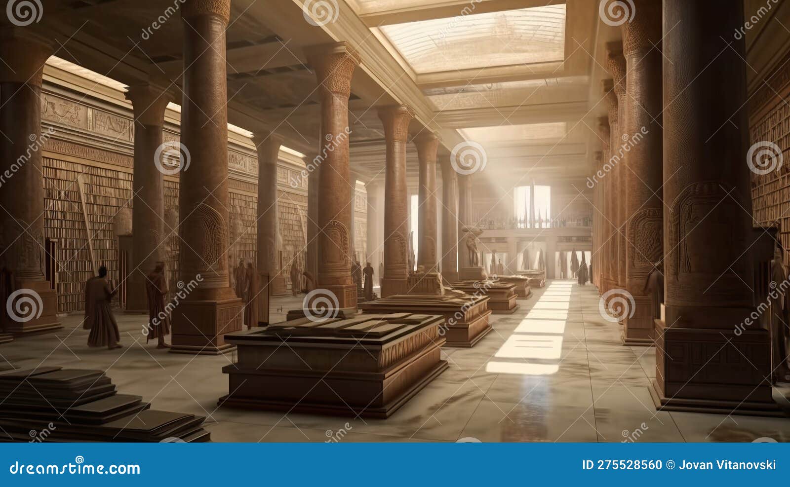 The Library of Alexandria in Egypt Created by Generative AI Stock ...