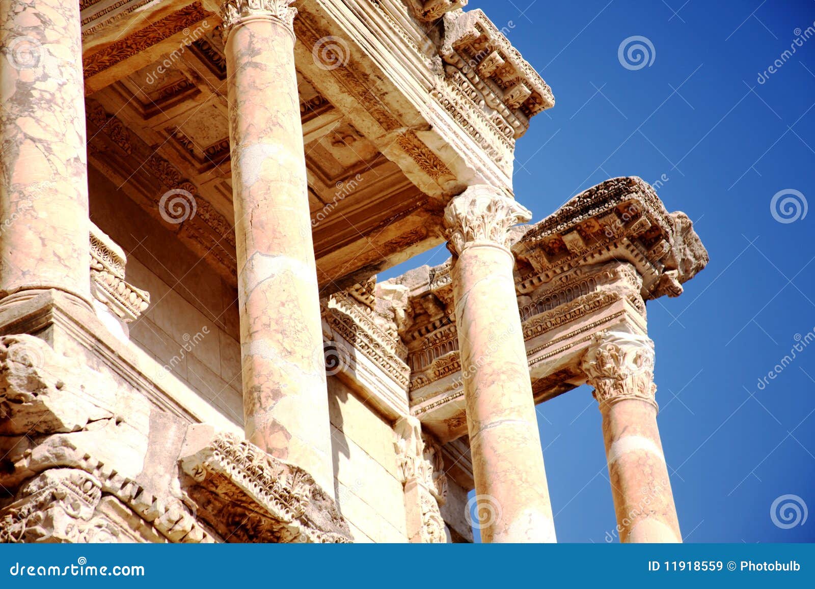 Library at Ancient Ephesus, Turkey Stock Image - Image of ephesus ...