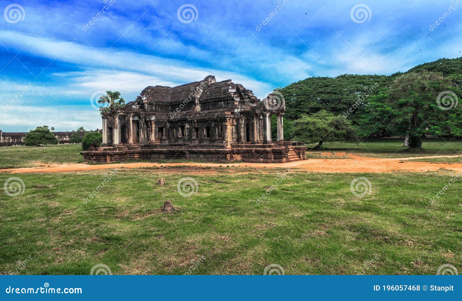 Library in Angkor Wat, Siem Reap, Cambodia Stock Photo - Image of ...