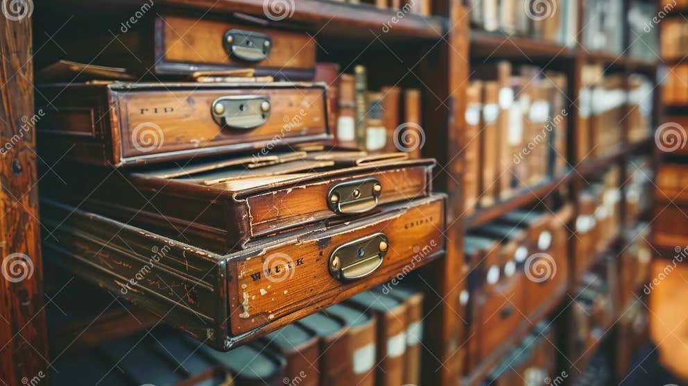 Library or Archive Reference Card Catalog. Database, Knowledge Base ...