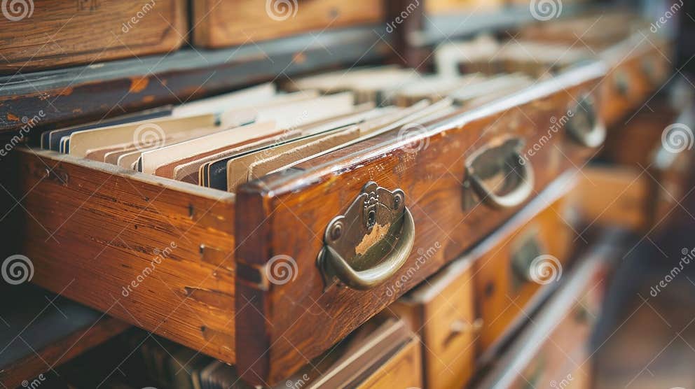 Library or Archive Reference Card Catalog. Database, Knowledge Base ...