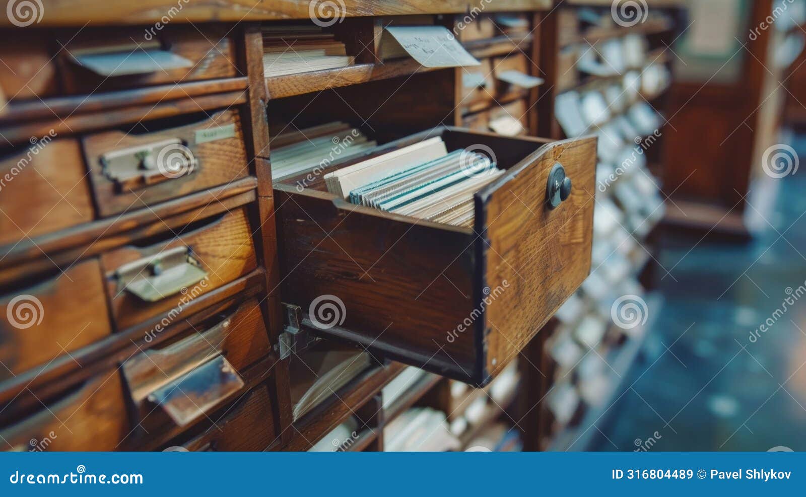 Library or Archive Reference Card Catalog. Database, Knowledge Base ...