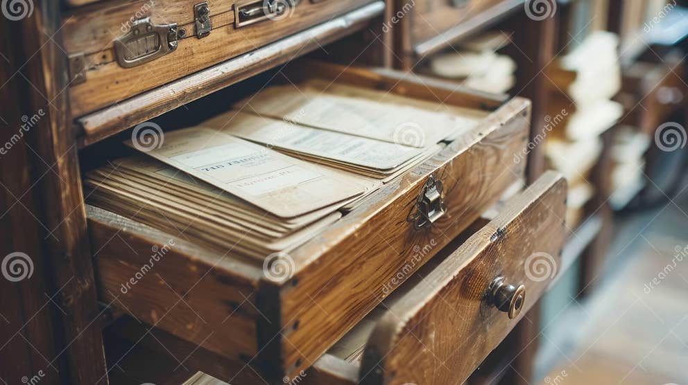 Library or Archive Reference Card Catalog. Database, Knowledge Base ...