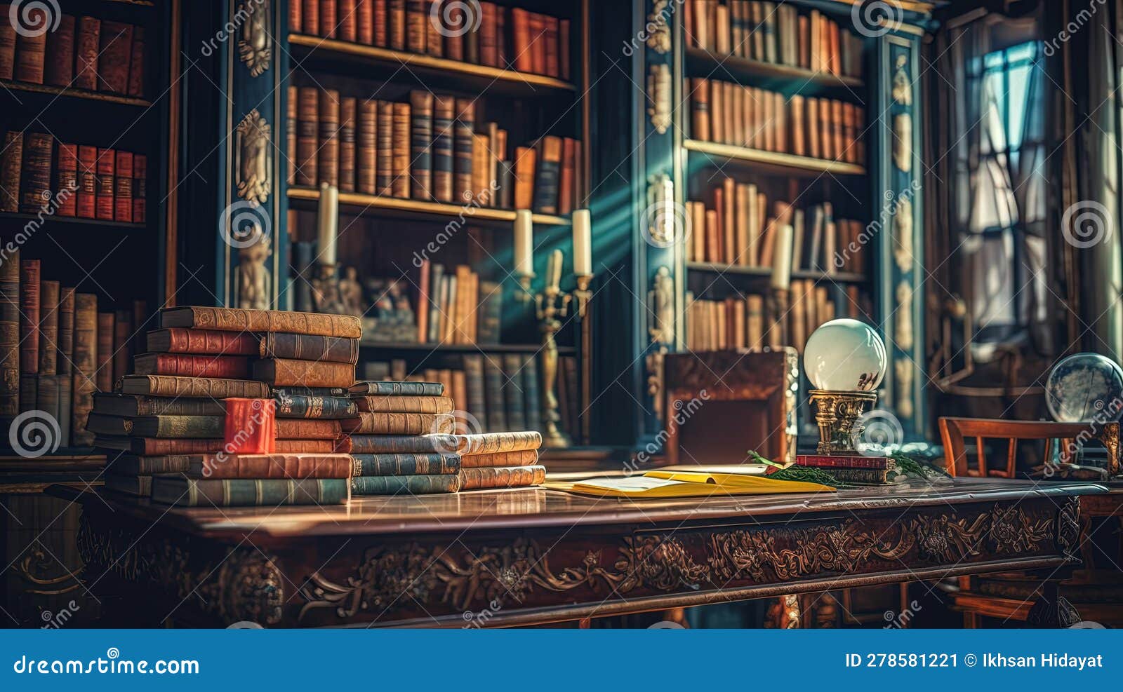 Library Background Illustration Photo Stock Illustration - Illustration ...