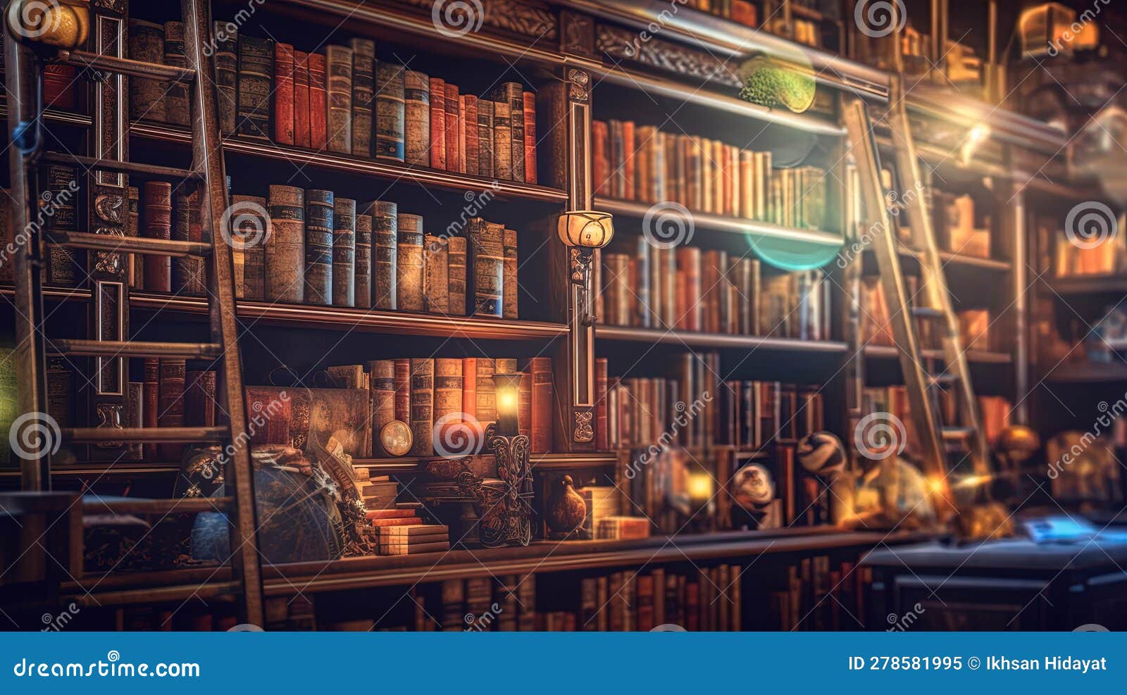 Library Background Illustration Photo Stock Illustration - Illustration ...