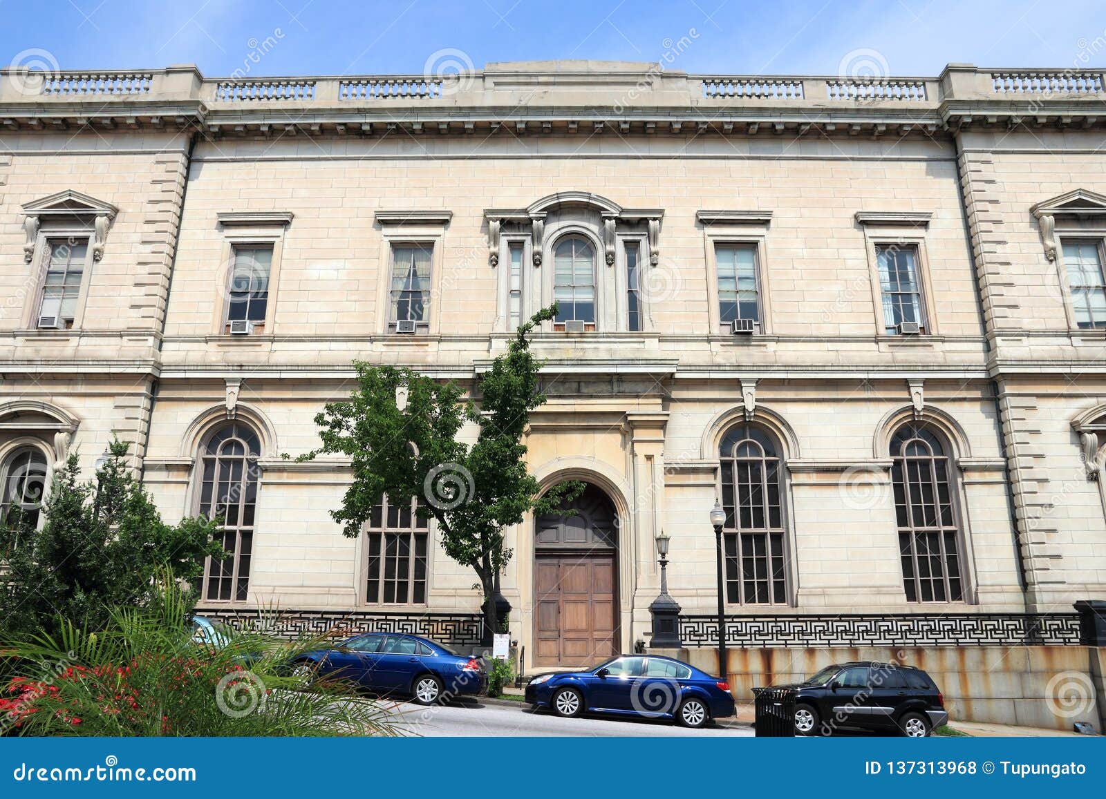 Library in Baltimore stock photo. Image of exterior - 137313968