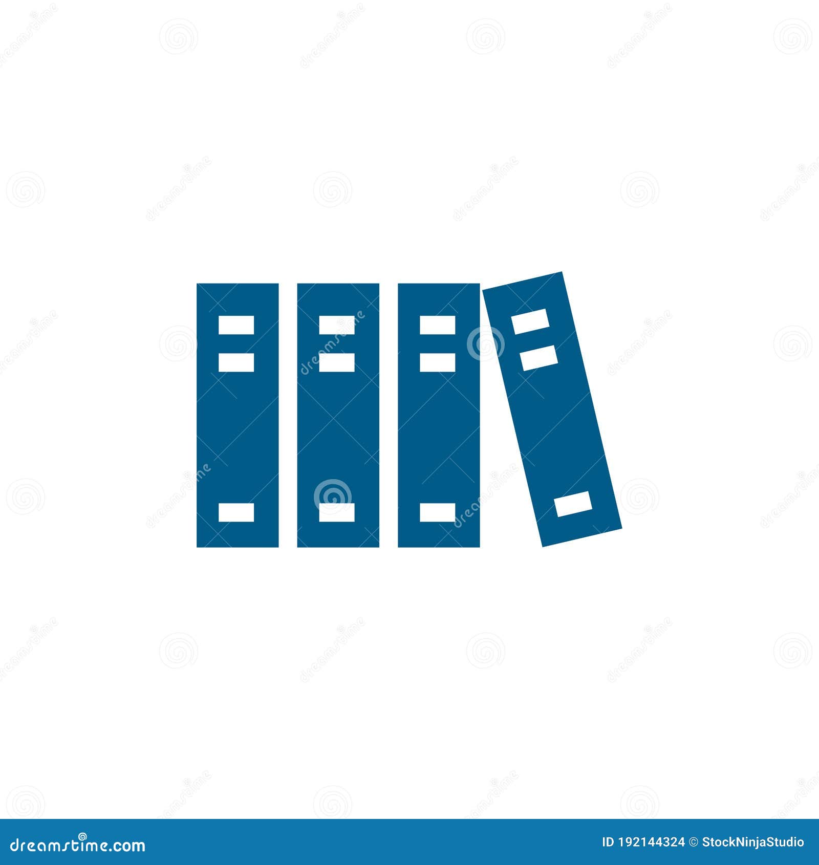 Library Blue Icon on White Background. Blue Flat Style Vector ...