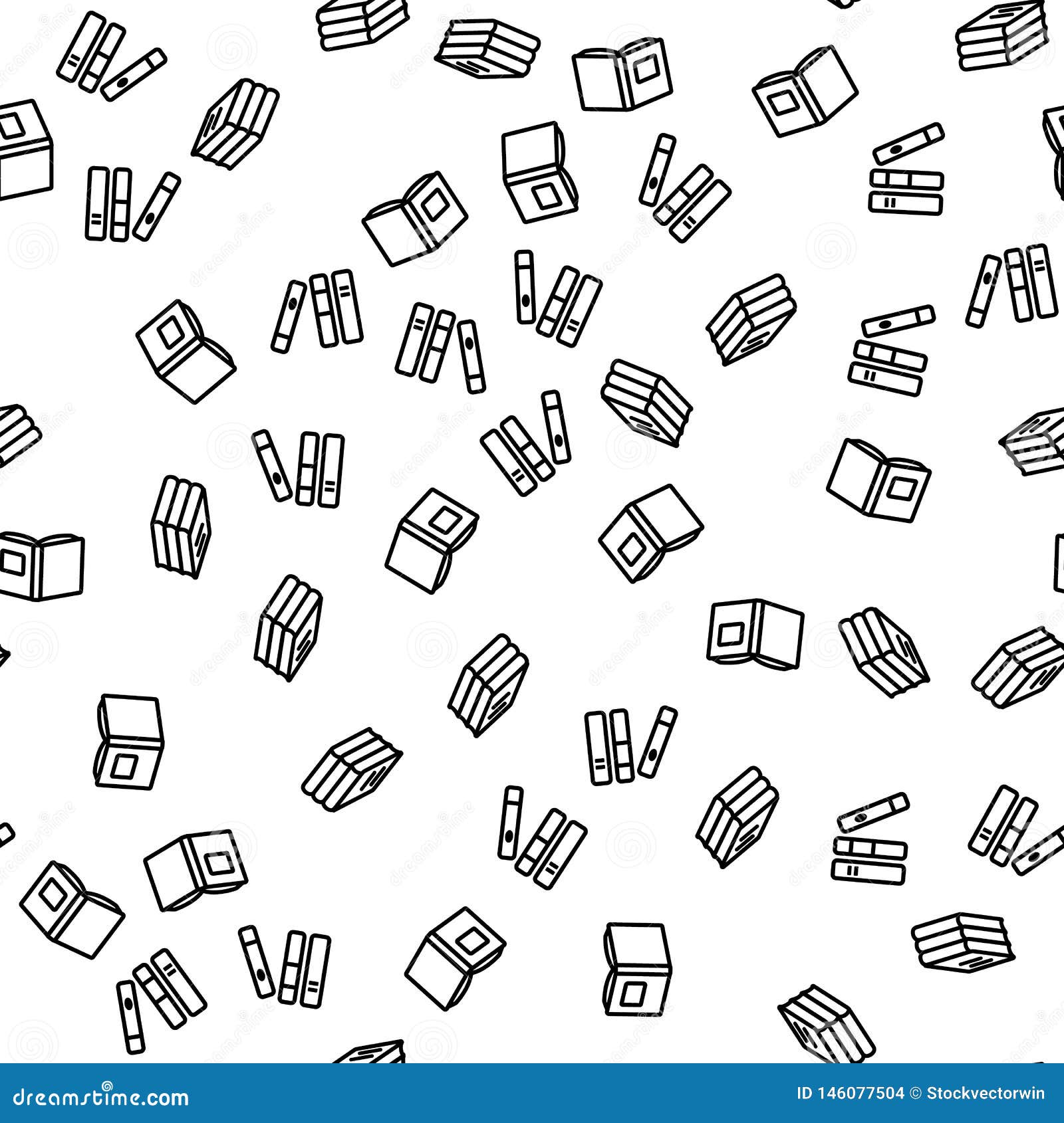 Library Book or Dictionary Seamless Pattern Vector Stock Vector ...