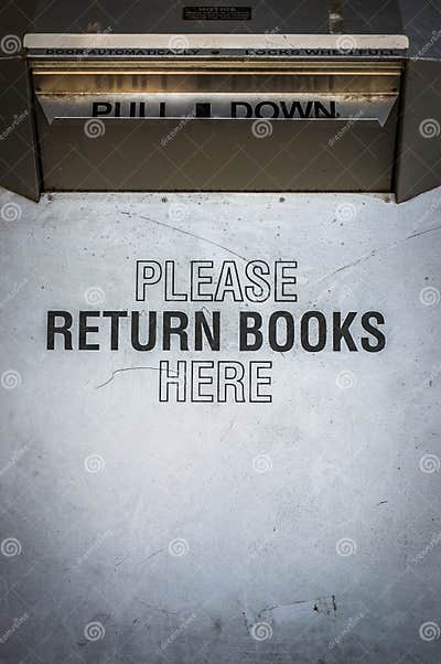 Library Book Return Box stock image. Image of handle - 69956795