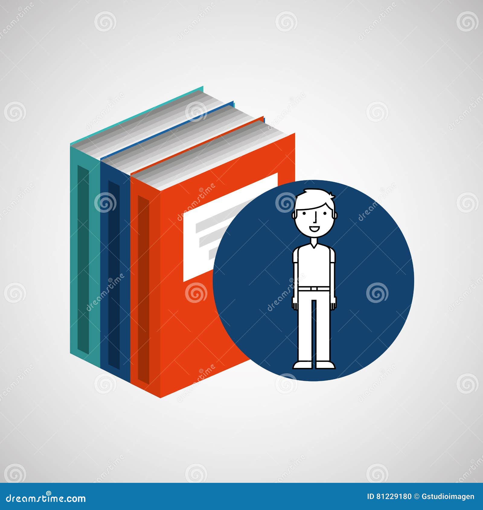 Library Books School College Student Stock Vector - Illustration of ...