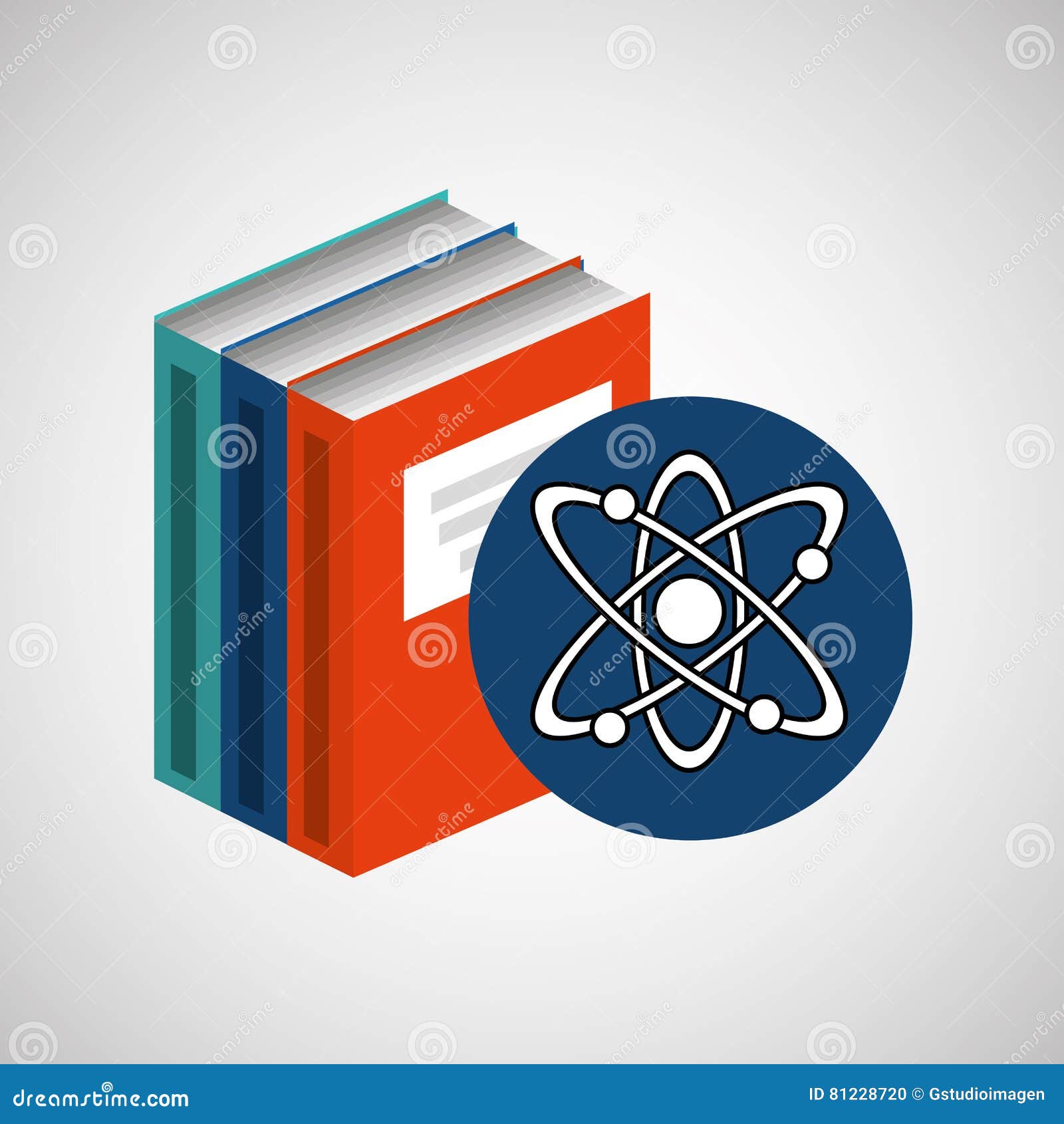 Library Books School Molecule Atom Stock Vector - Illustration of atom ...