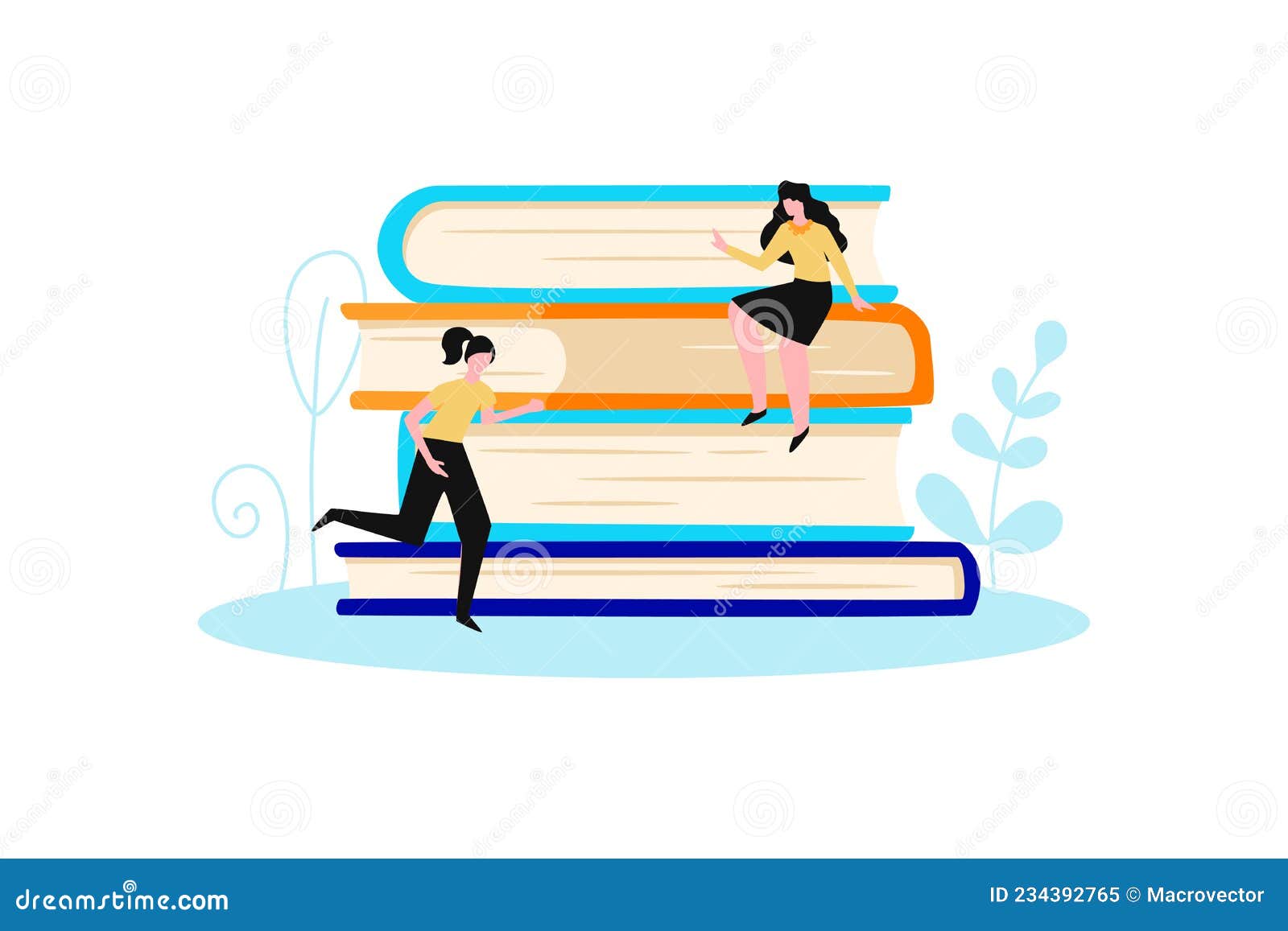Library Books Stack Composition Stock Vector - Illustration of learning ...