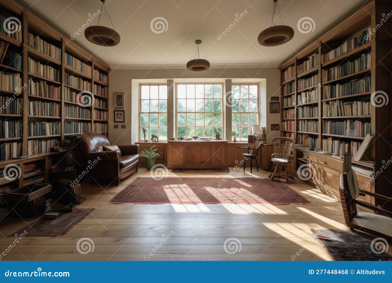 The Library, with Books and Study Spaces, in a Quiet Rural Setting ...