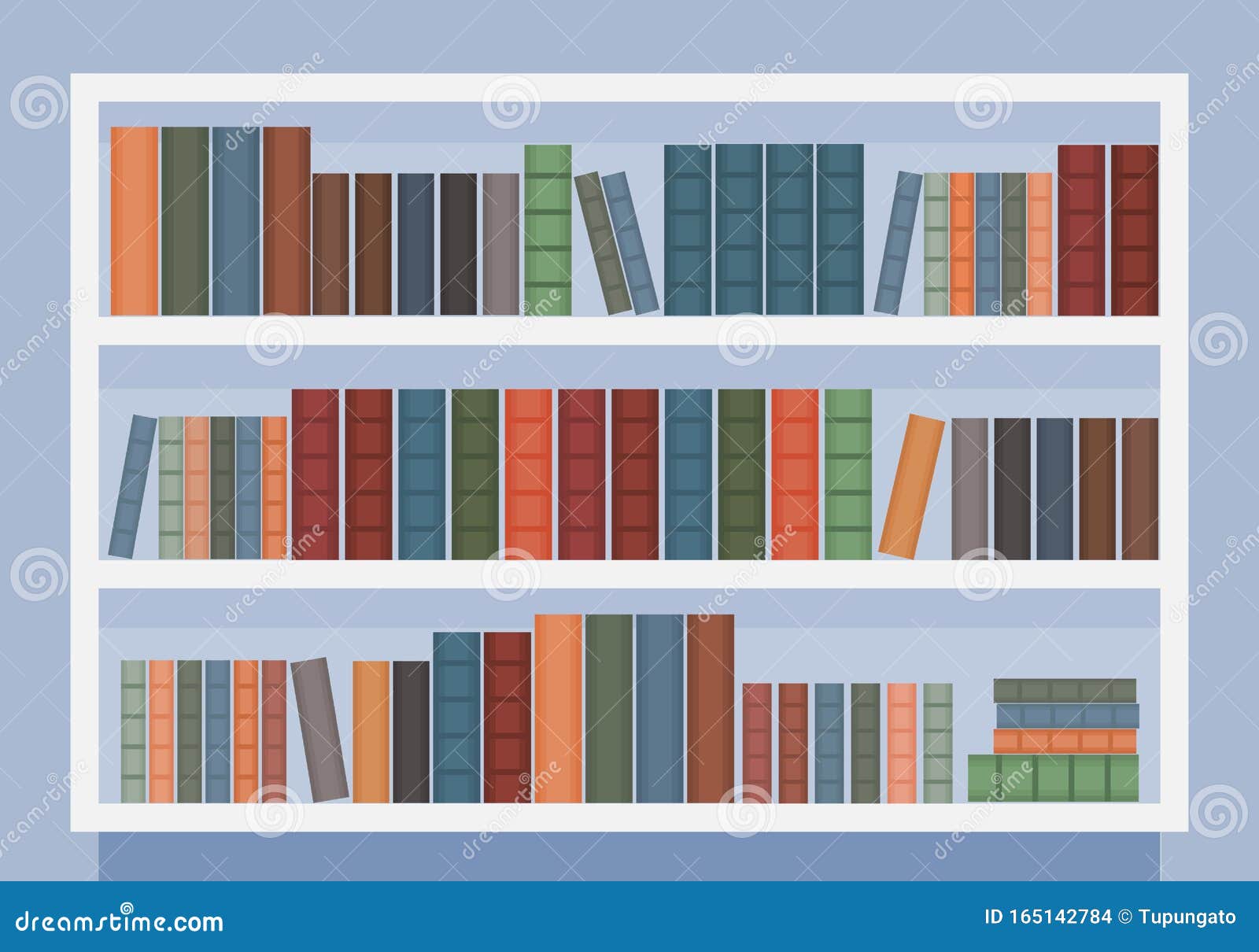 Library books stock vector. Illustration of school, novel - 165142784