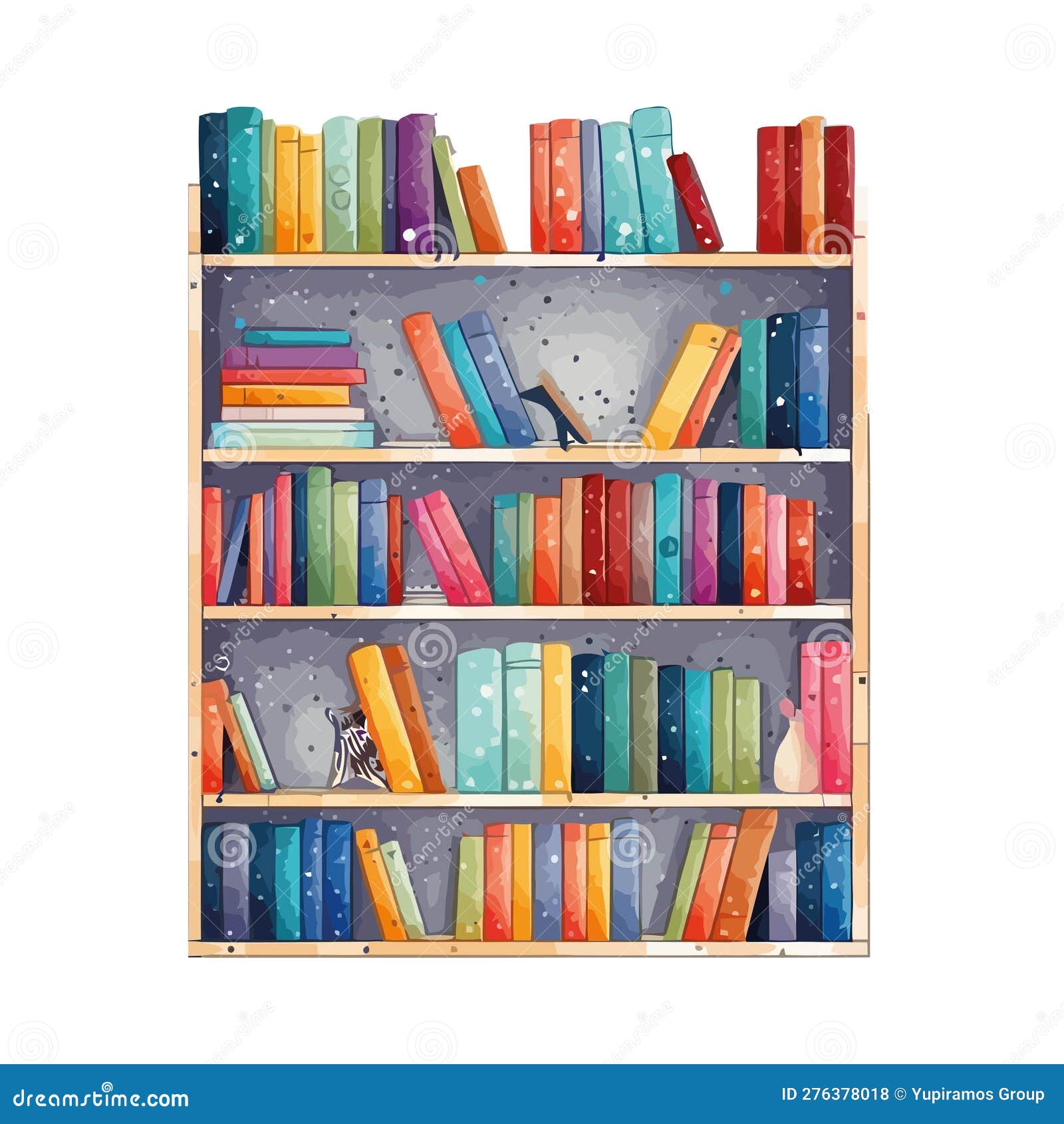 Library Bookshelf, Backdrop for Learning Stock Vector - Illustration of ...