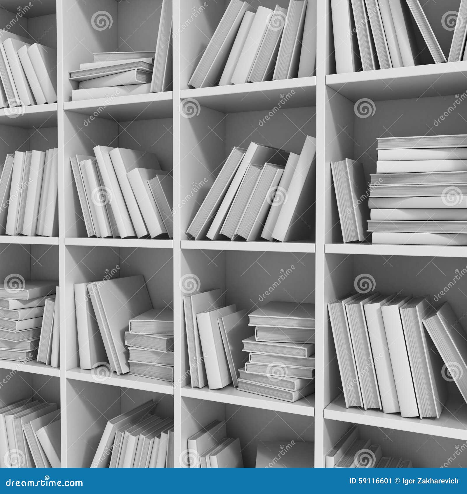 Library Bookshelf Full of Books. Stock Image - Image of quest ...