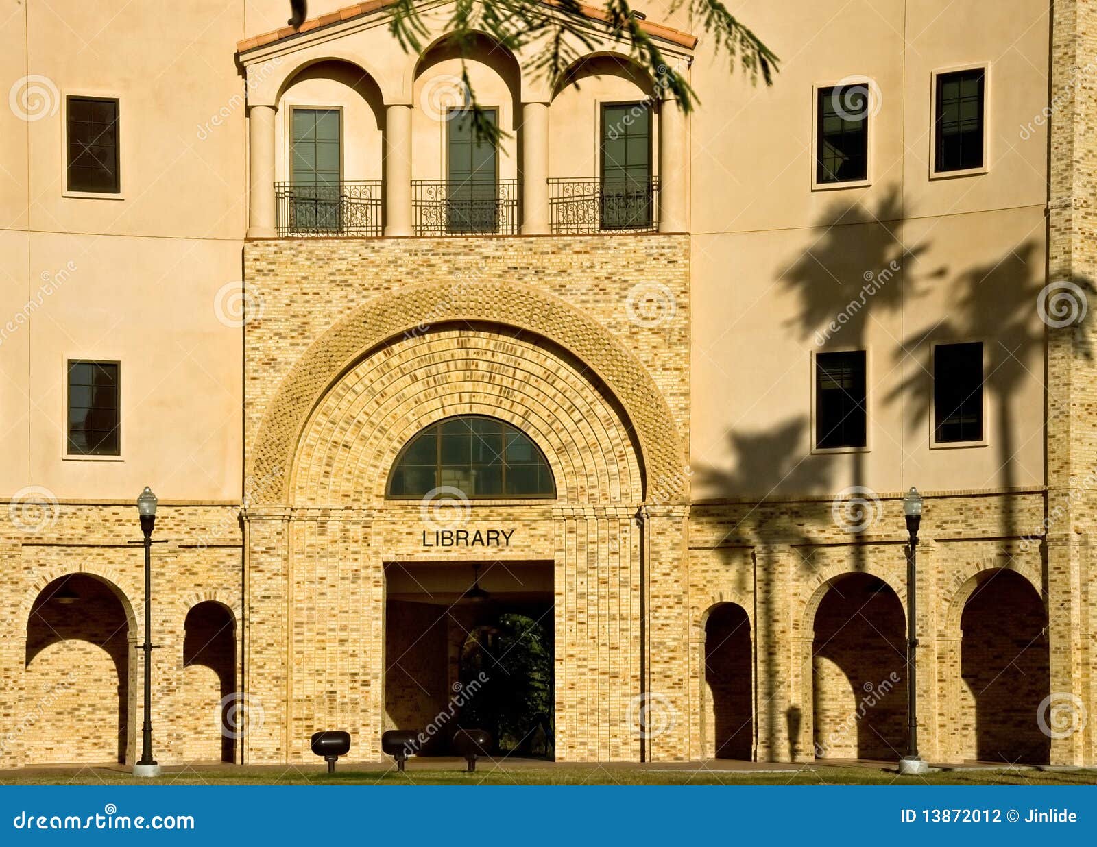 Library building stock photo. Image of entrance, metal - 13872012