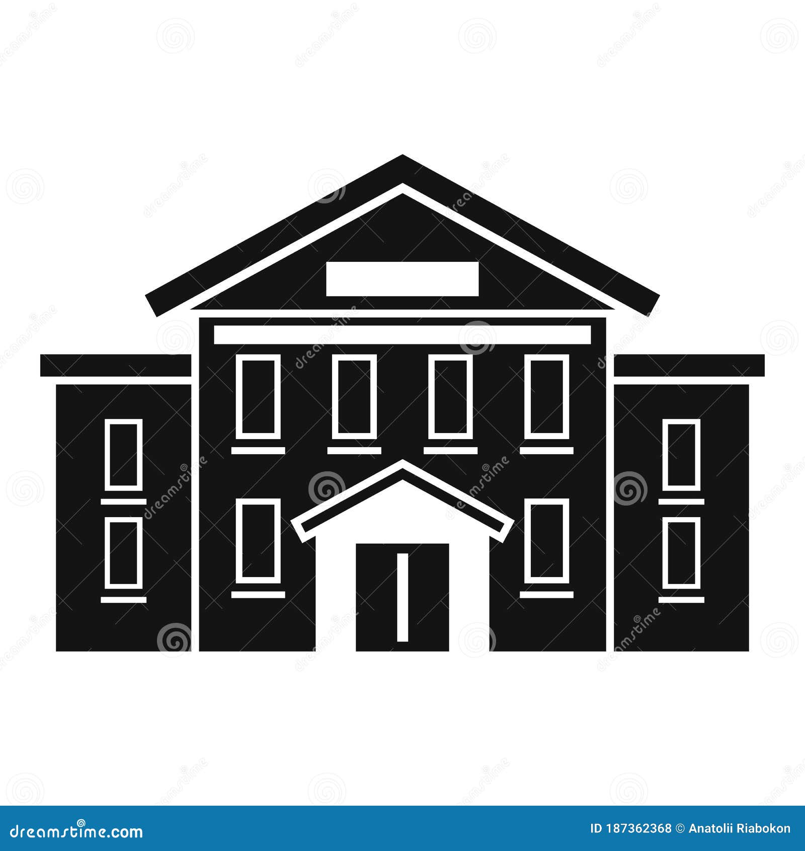 Library Building Icon, Simple Style Stock Vector - Illustration of ...