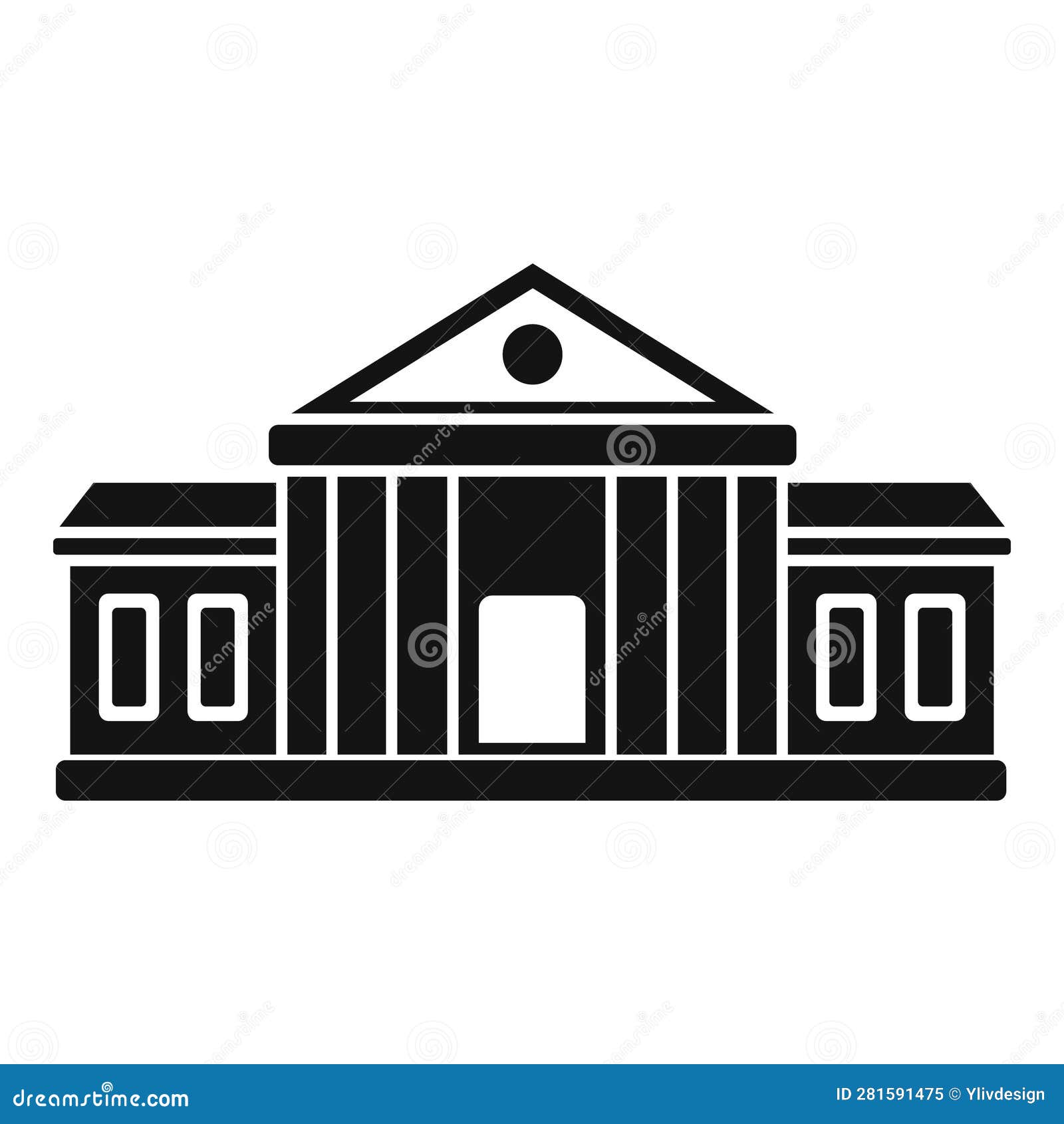 Library Building Icon Simple Vector. Campus Education Stock Vector ...