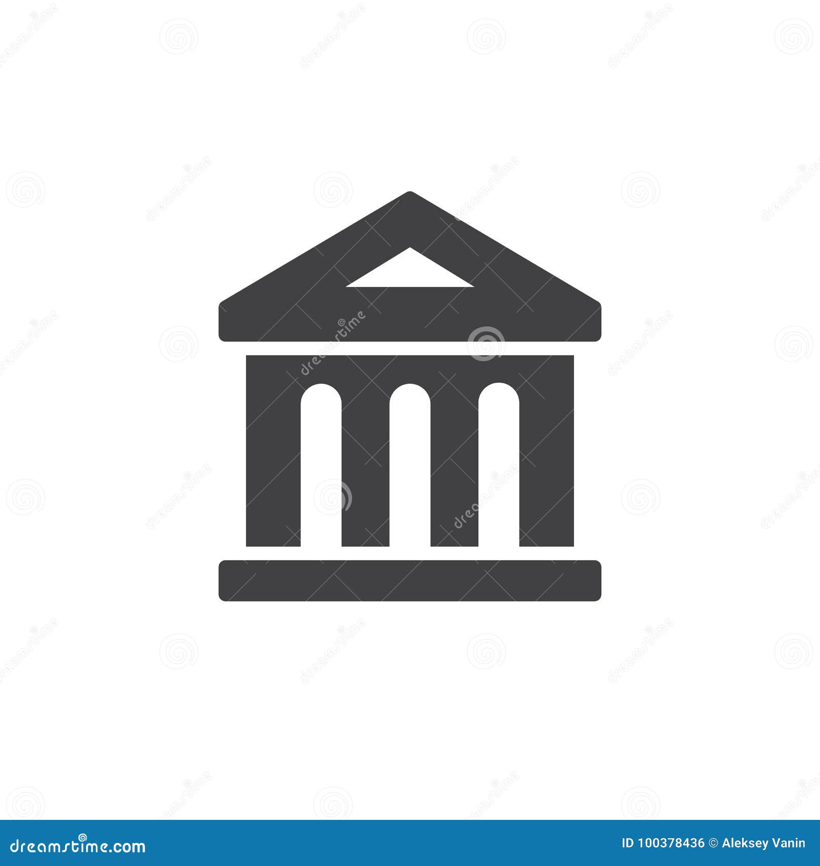 Library Building Icon Vector Stock Vector - Illustration of glyph ...