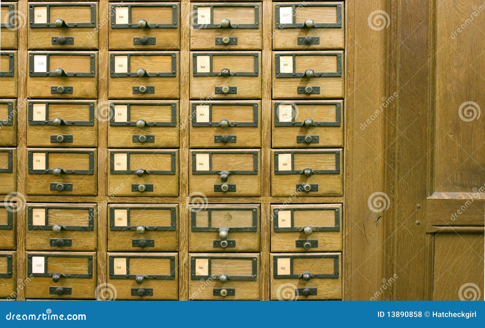 Library card catalog stock photo. Image of empty, cataloging - 13890858