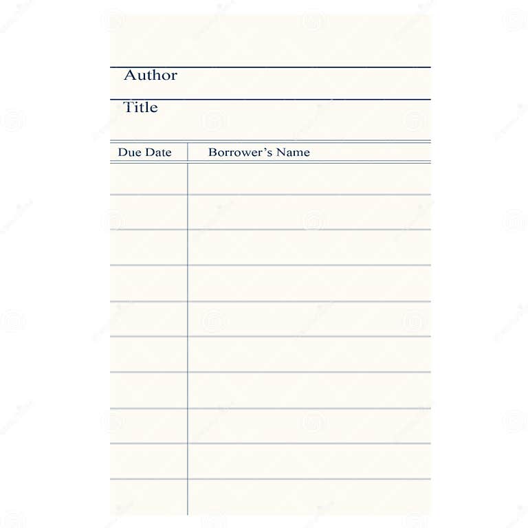 Library Card Illustration stock vector. Illustration of student - 3829146