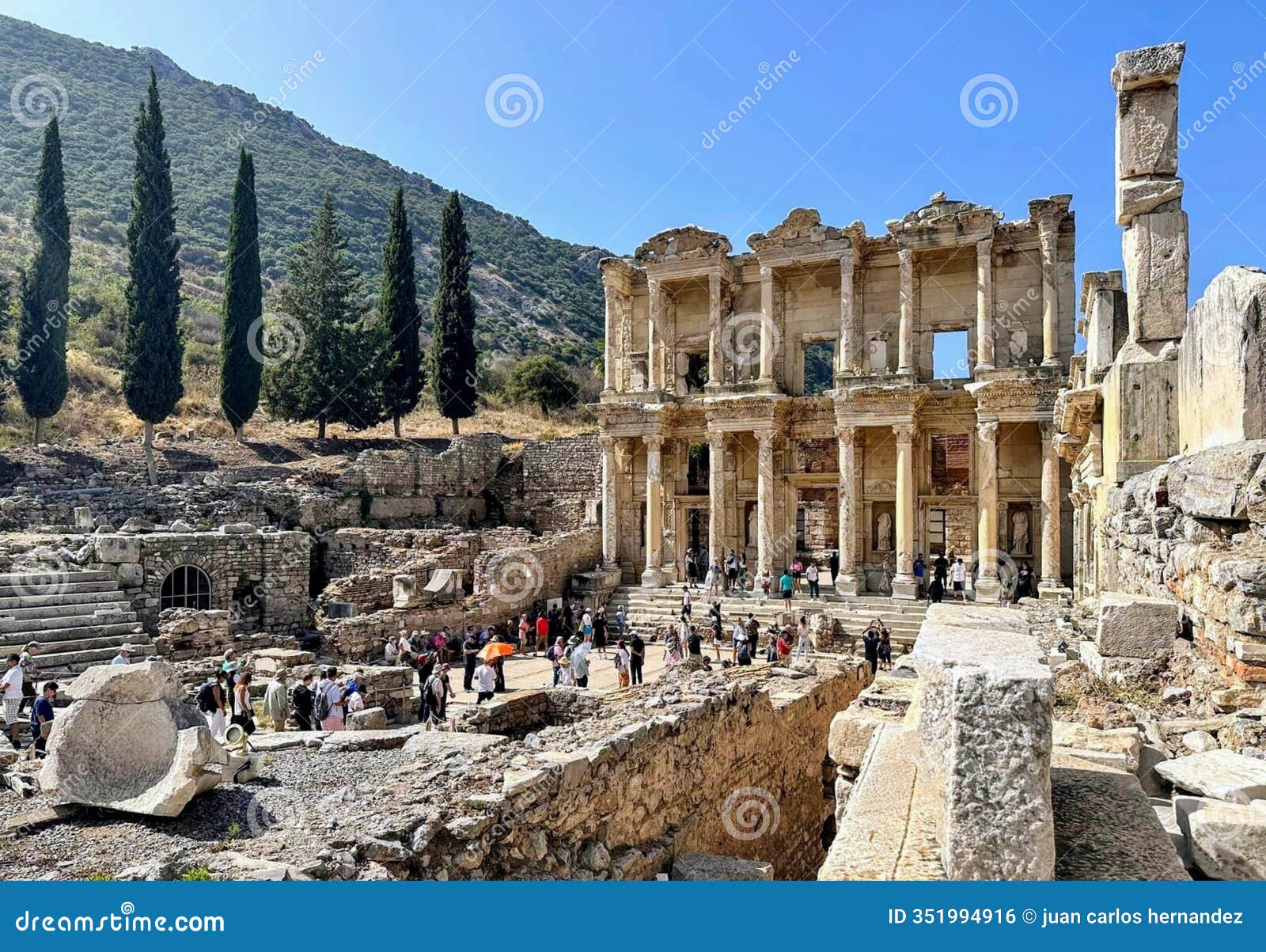 Library of Celsus, is an Ancient Roman Building in Ephesus, Anatolia ...