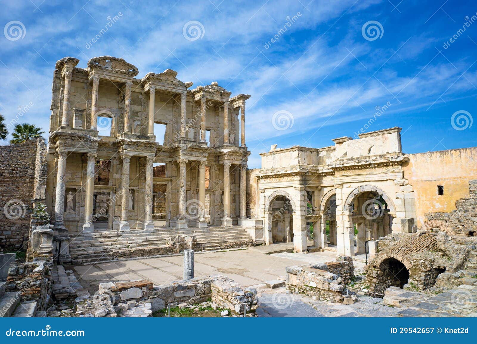 Library of Celsus in Ephesus Stock Image - Image of asia, corinthian ...