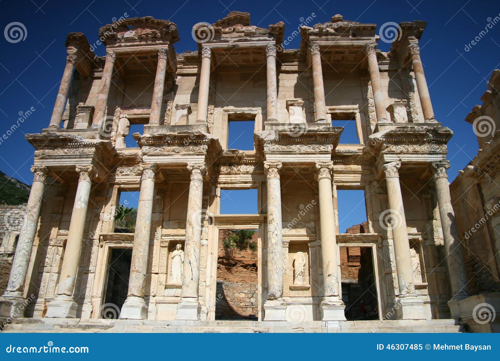 Library of Celsus stock image. Image of ornate, front - 46307485