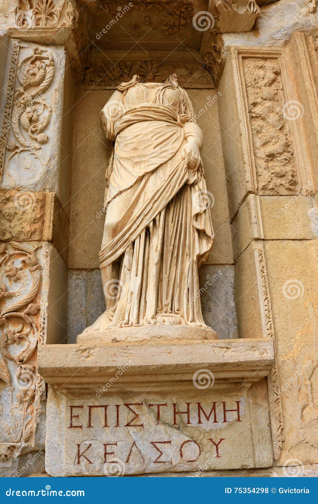 Library of Celsus in Ephesus, Turkey Stock Photo - Image of monument ...
