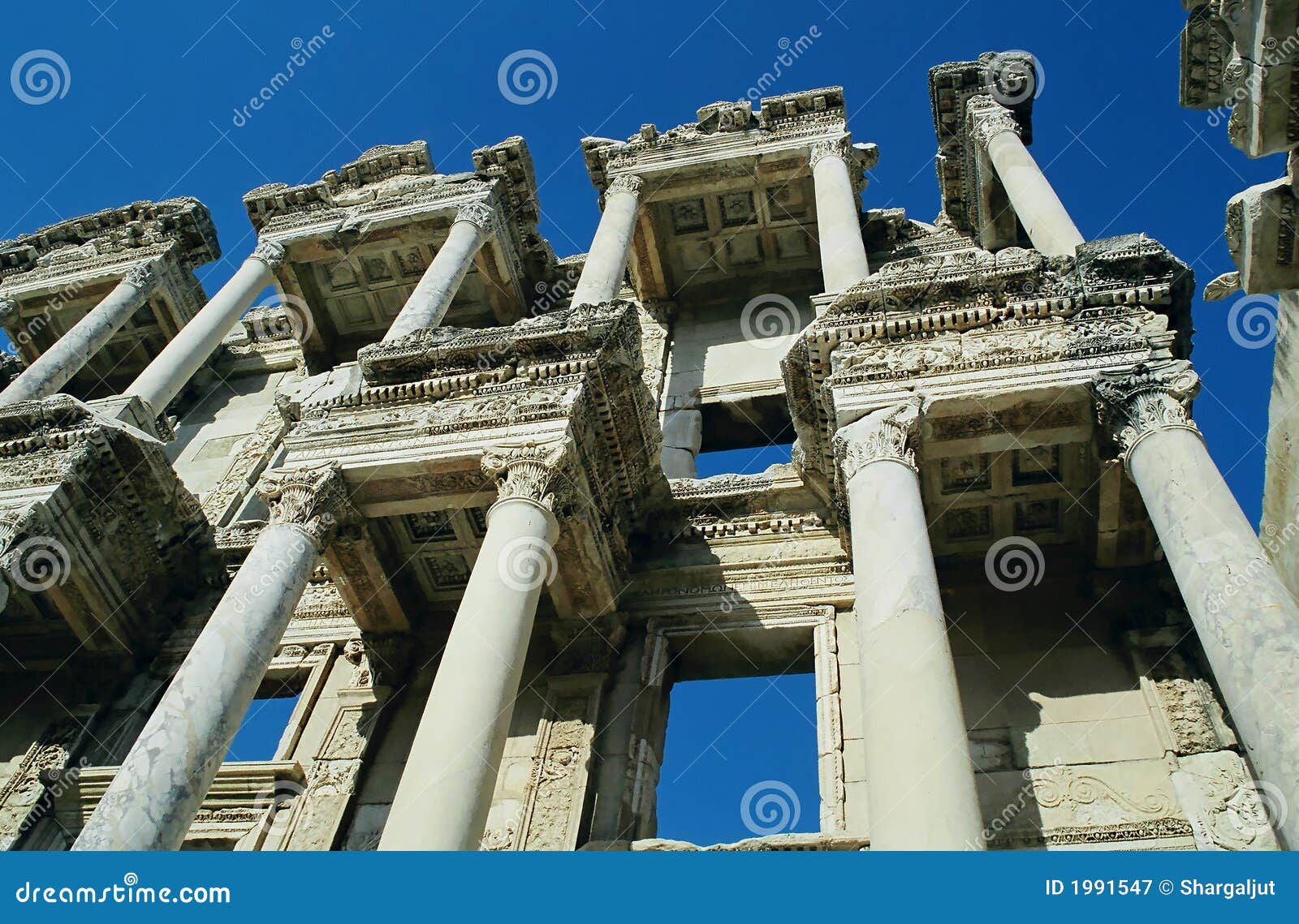 Library of Celsus, Turkey stock image. Image of admiration - 1991547