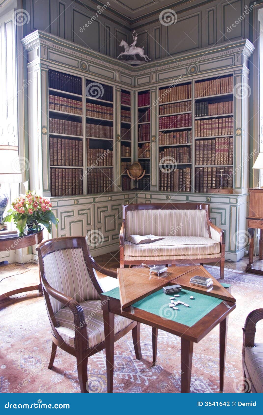 Library in Chateau Cheverny Stock Photo - Image of chamber, interior ...